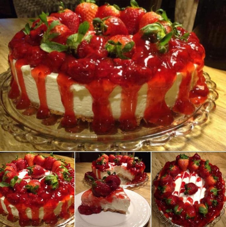 Strawberry Shortcake Crunch Cake with Cream Cheese Frosting - Susan Recipes